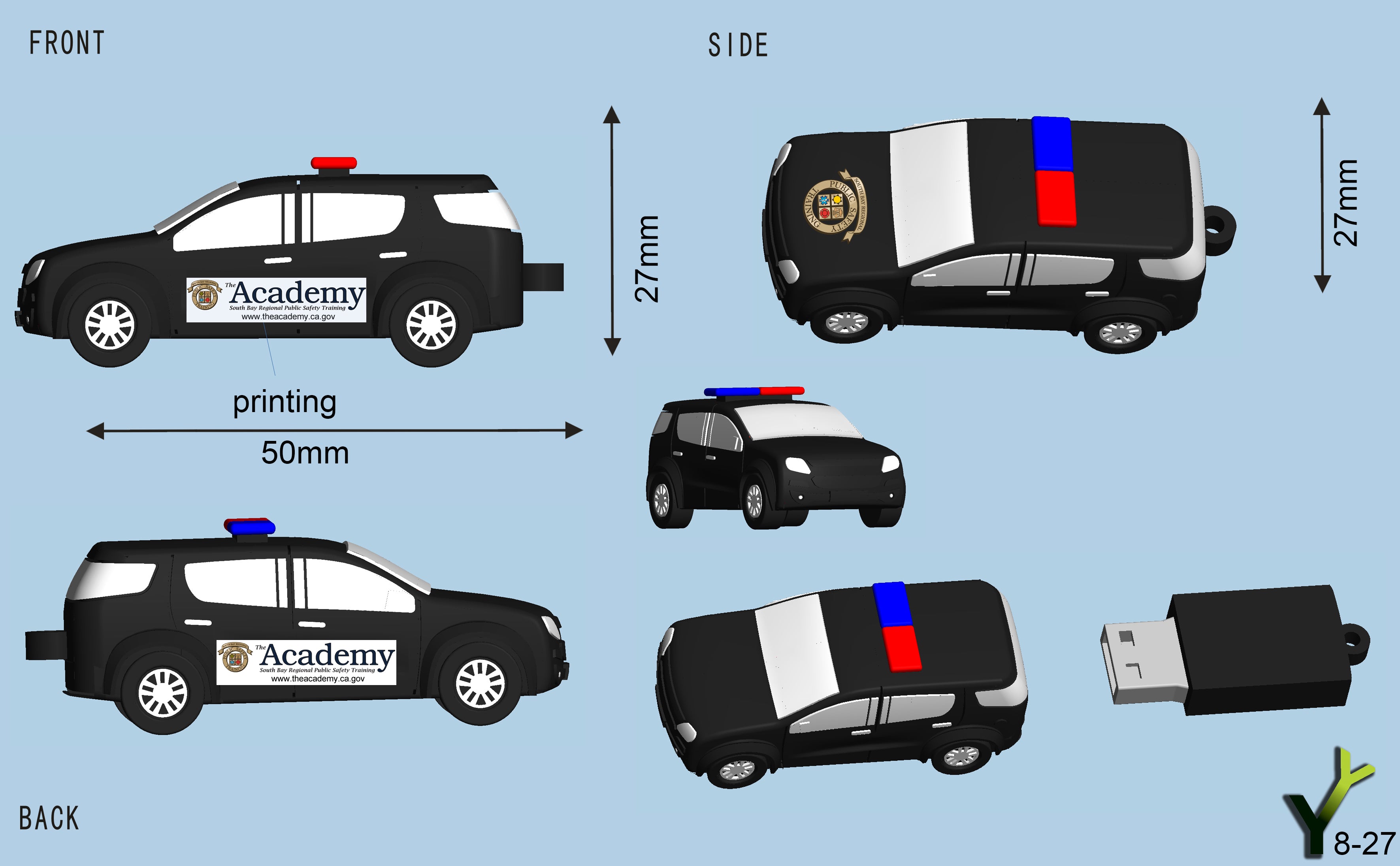 Police Car USB Drive 8GB – SBRPSTC Academy Bookstore